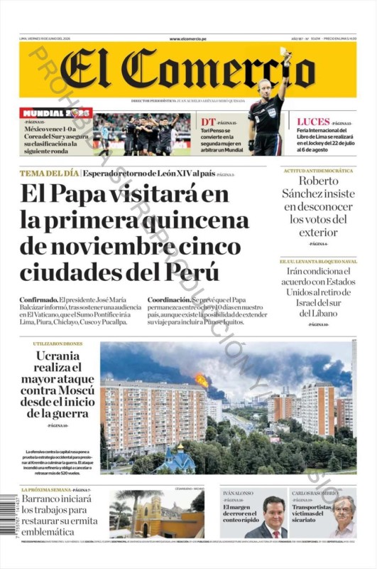 PORTADAS DE PRINCIPALES DIARIOS NACIONALES Y REGIONALES – VIERNES 19 DE ...