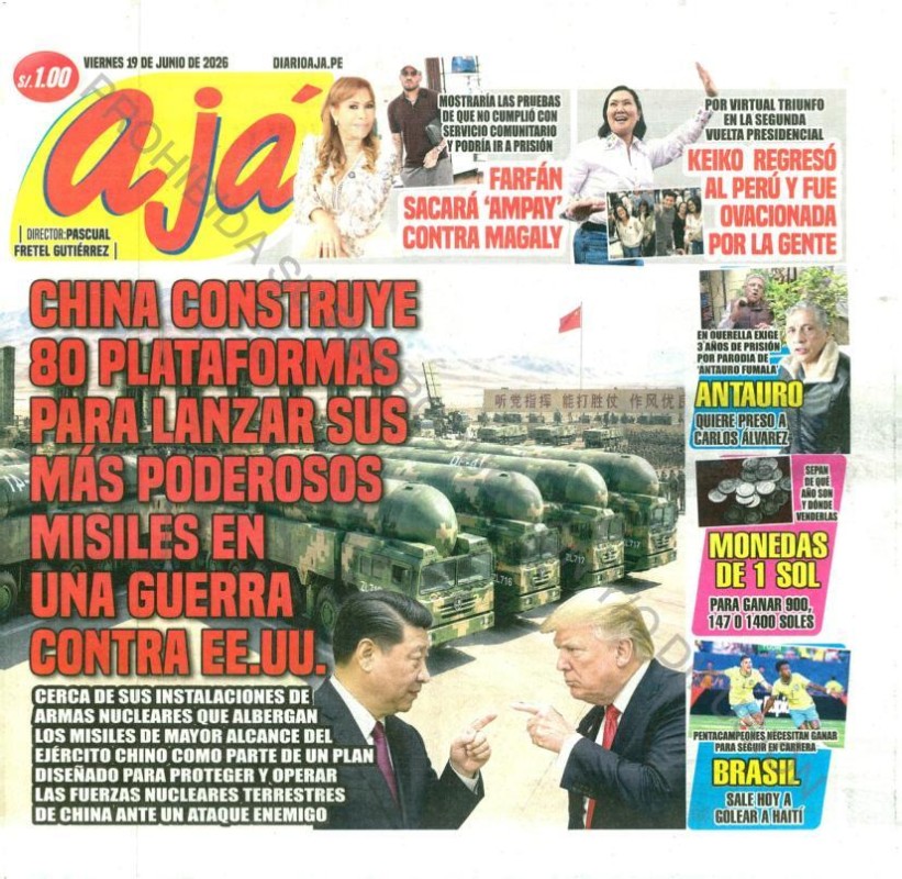 PORTADAS DE PRINCIPALES DIARIOS NACIONALES Y REGIONALES – VIERNES 19 DE ...